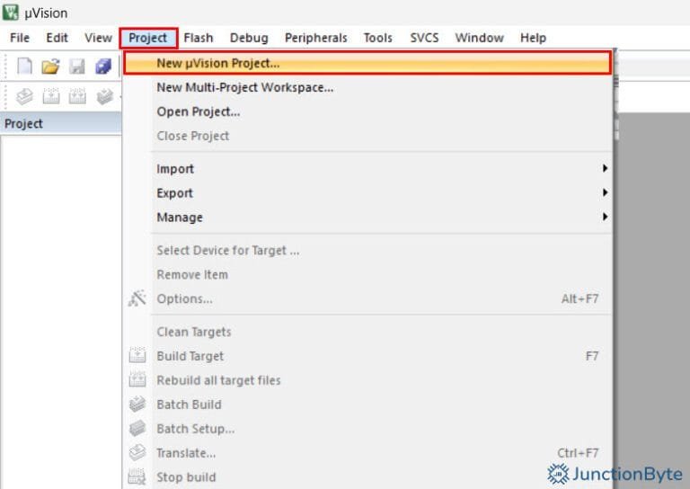 How to Program 8051 Microcontroller in Keil µVision? | JunctionByte