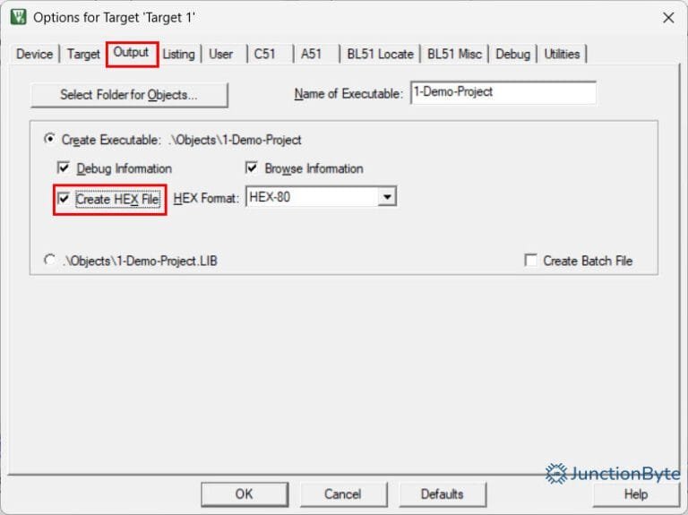 How to Program 8051 Microcontroller in Keil µVision? | JunctionByte