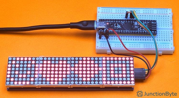 Control MAX7219 8x8 LED Matrix with STM32G4 | JunctionByte